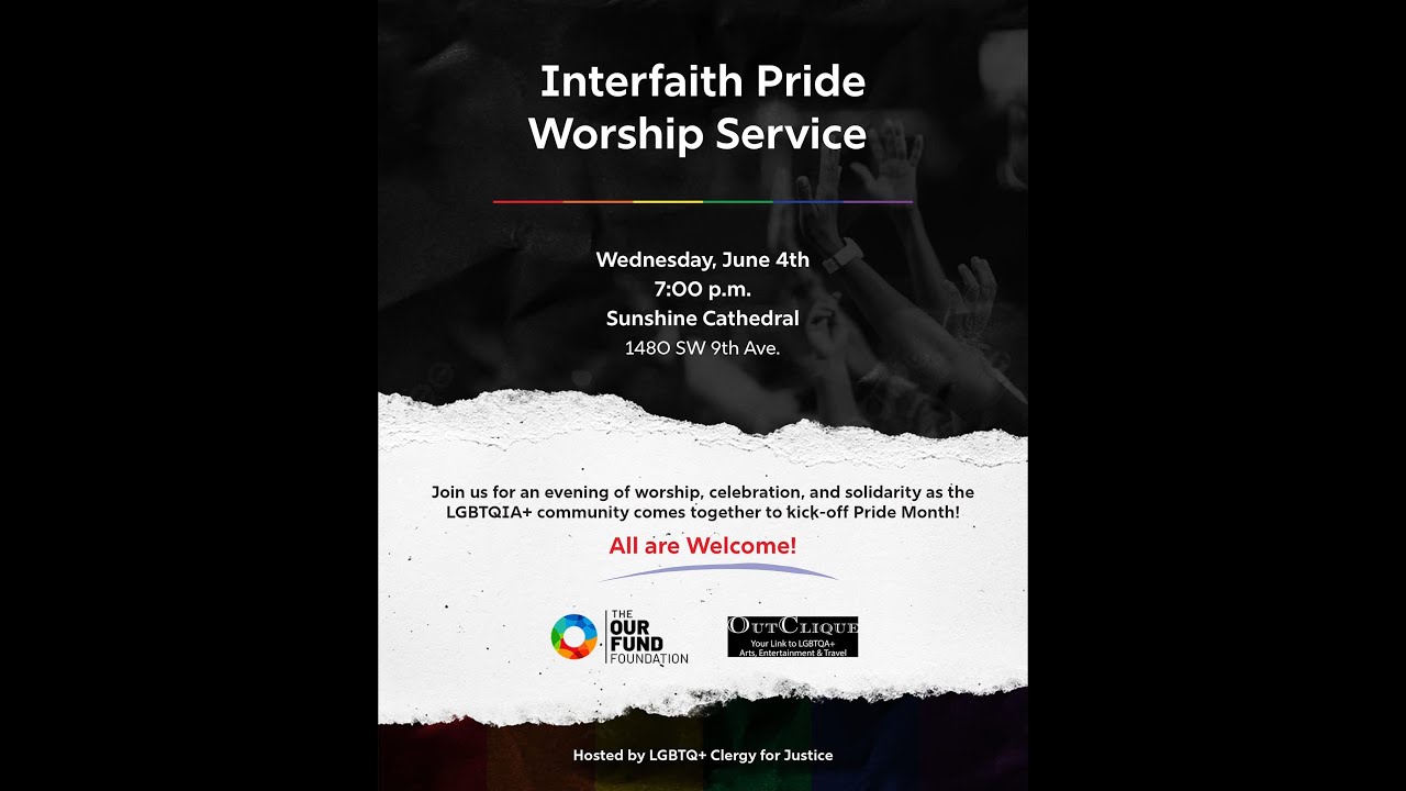 Interfaith Pride Service at Sunshine Cathedral June 4 | Hotspots Magazine