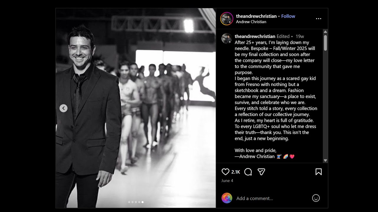 Final Collection To Say Goodbye To Andrew Christian | Hotspots Magazine